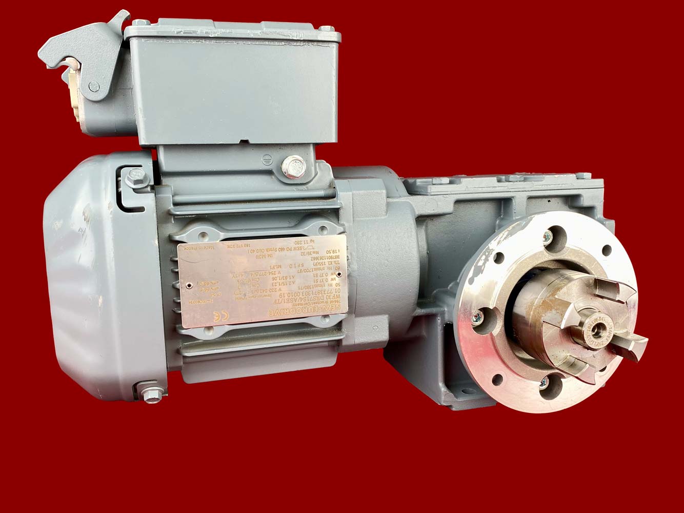 Sew-Eurodrive WF30 DRS71S4/ASE1/TF SPIROPLAN right-angle gear motor ...